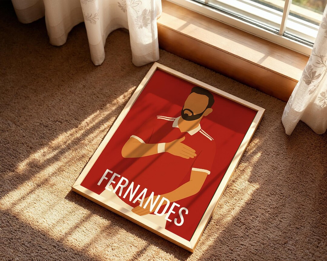 Bruno Fernandes – Manchester United Printable Poster | Faceless ...