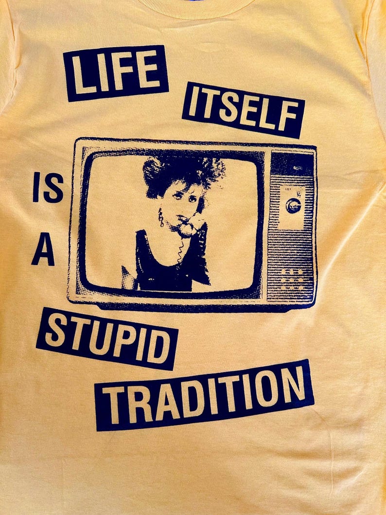 Pretty in Pink 80’s Movie Iona Annie Potts Yellow T Shirt Upcycled ...