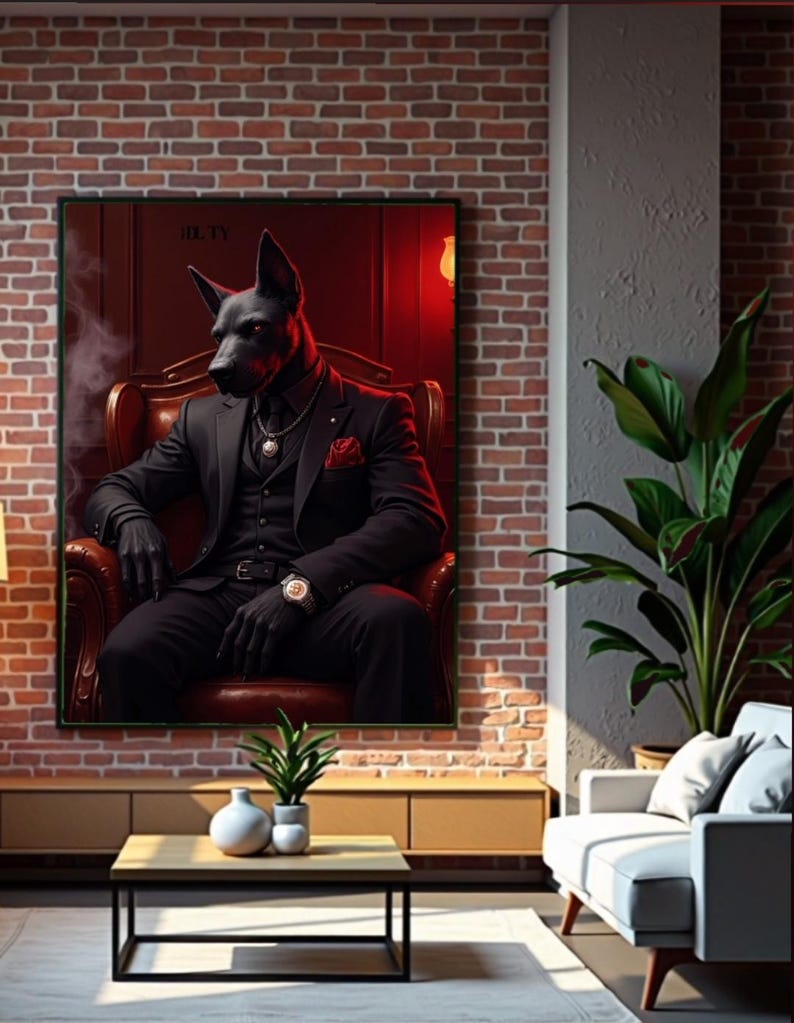Cane Corso Poster – Mafia Boss Dog Art | Stylized 3D Wall Art | Bitcoin ...