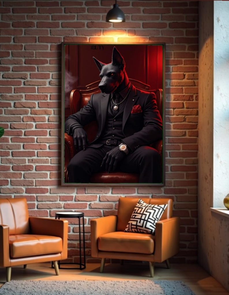 Cane Corso Poster – Mafia Boss Dog Art | Stylized 3D Wall Art | Bitcoin ...