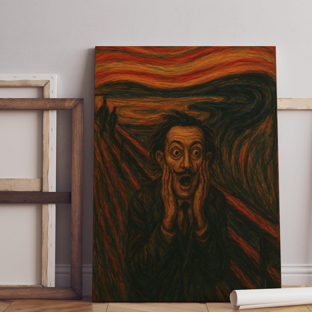 Salvador Dalí in the Scream – Surrealist Art Mashup – Funny Printable ...