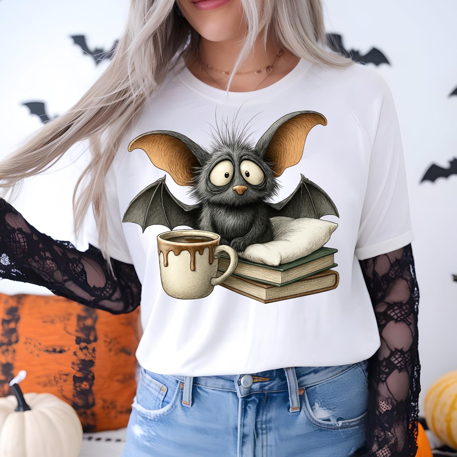 Funny Bat Clipart Bundle: Spooky Halloween PNG Graphics (digital ...
