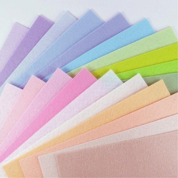 20 Pastels Felt Collection 40cm X 40cm per Sheet - Etsy