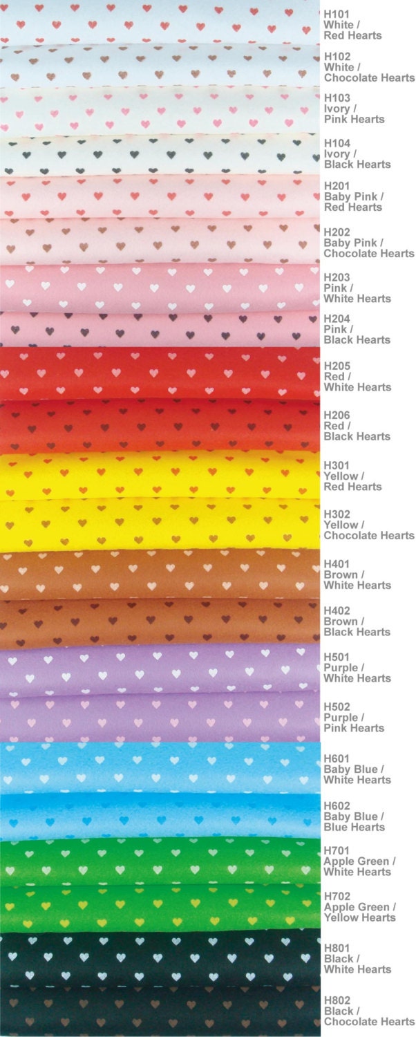 10 Printed Felt Sheets - 40cm X 40cm per Sheet - Pick Your Own Colors ...