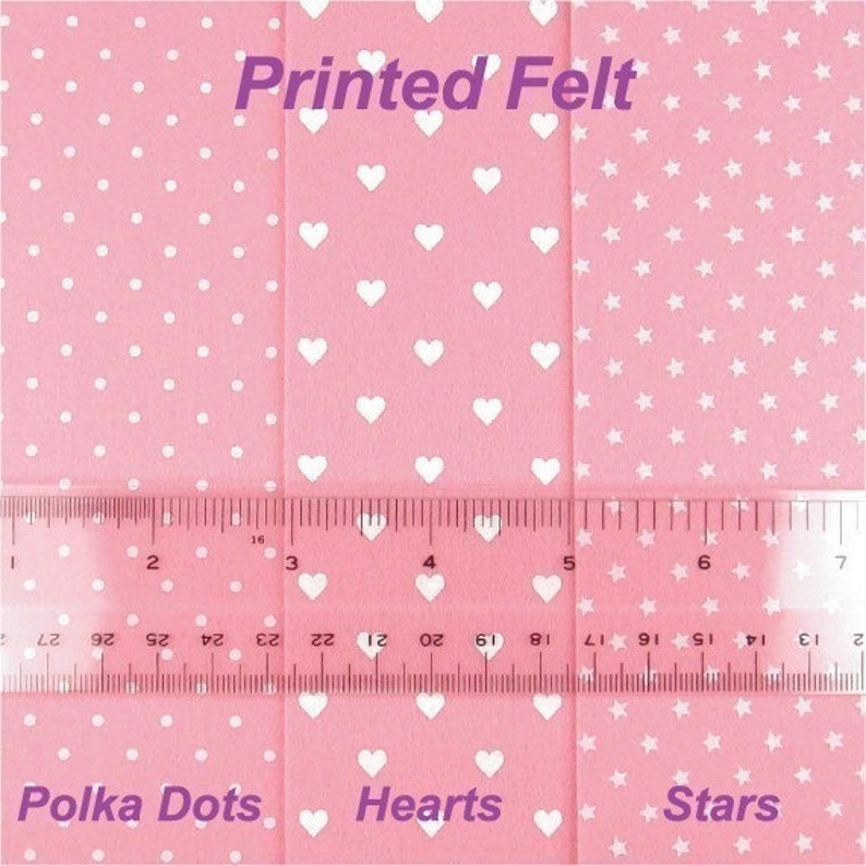 20 Printed Polka Dots Felt Sheets - 20cm X 20cm per Sheet - Pick Your ...