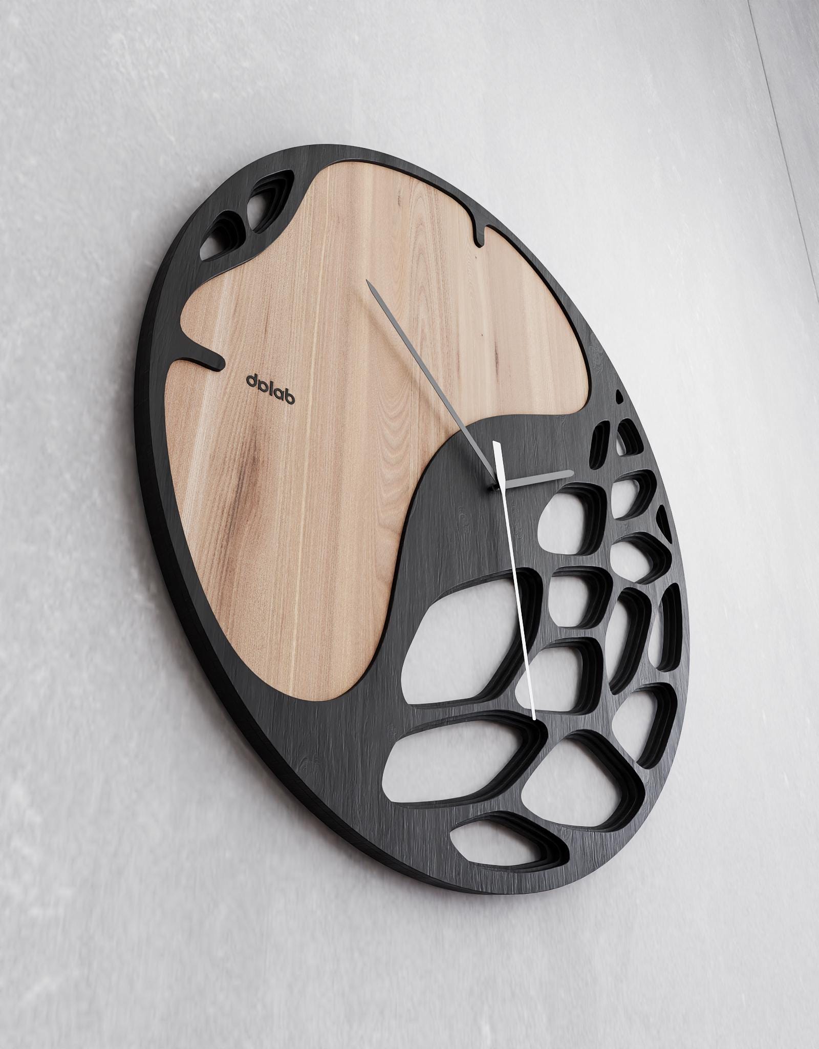 Wall Clock Digital Design 3mm Plywood for Laser Cutting - Etsy