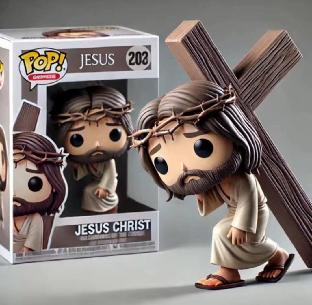 Jesus Christ Funko Pop! Holding Cross Custom Christian Catholic Decor ...