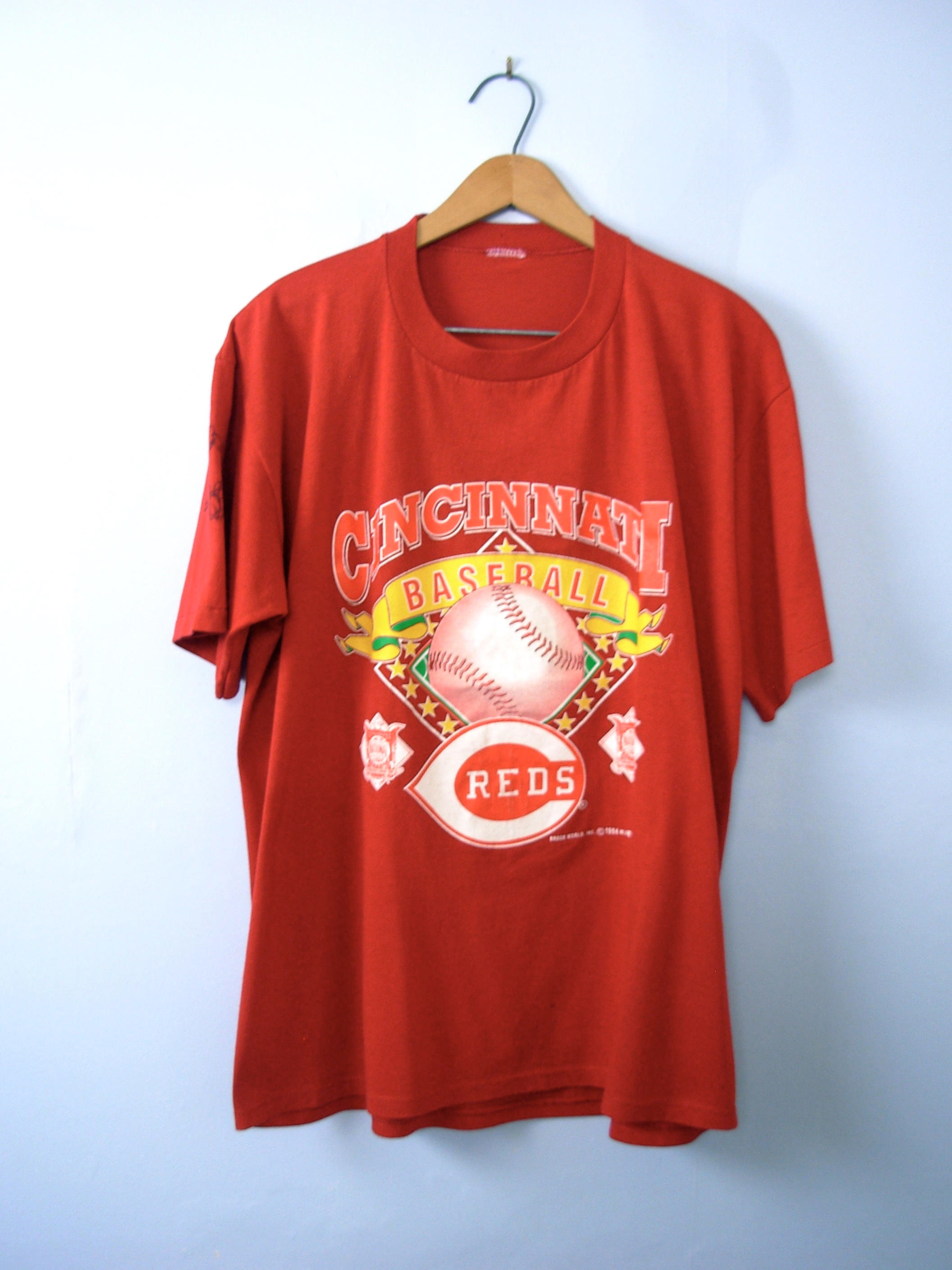 Cincinnati Reds Vintage 90s Jersey Red Striped Baseball MLB - munimoro ...