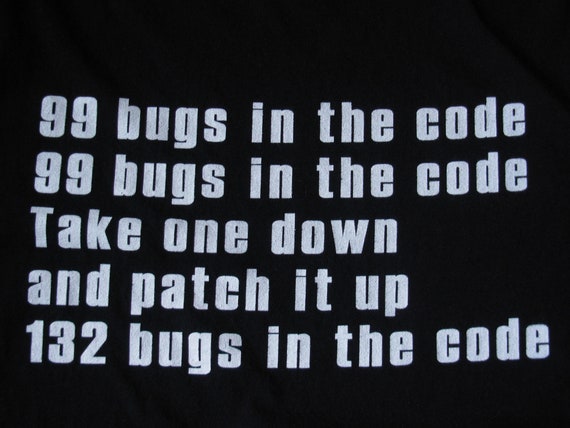 Y2K computer code graphic tee shirt, size large - Gem