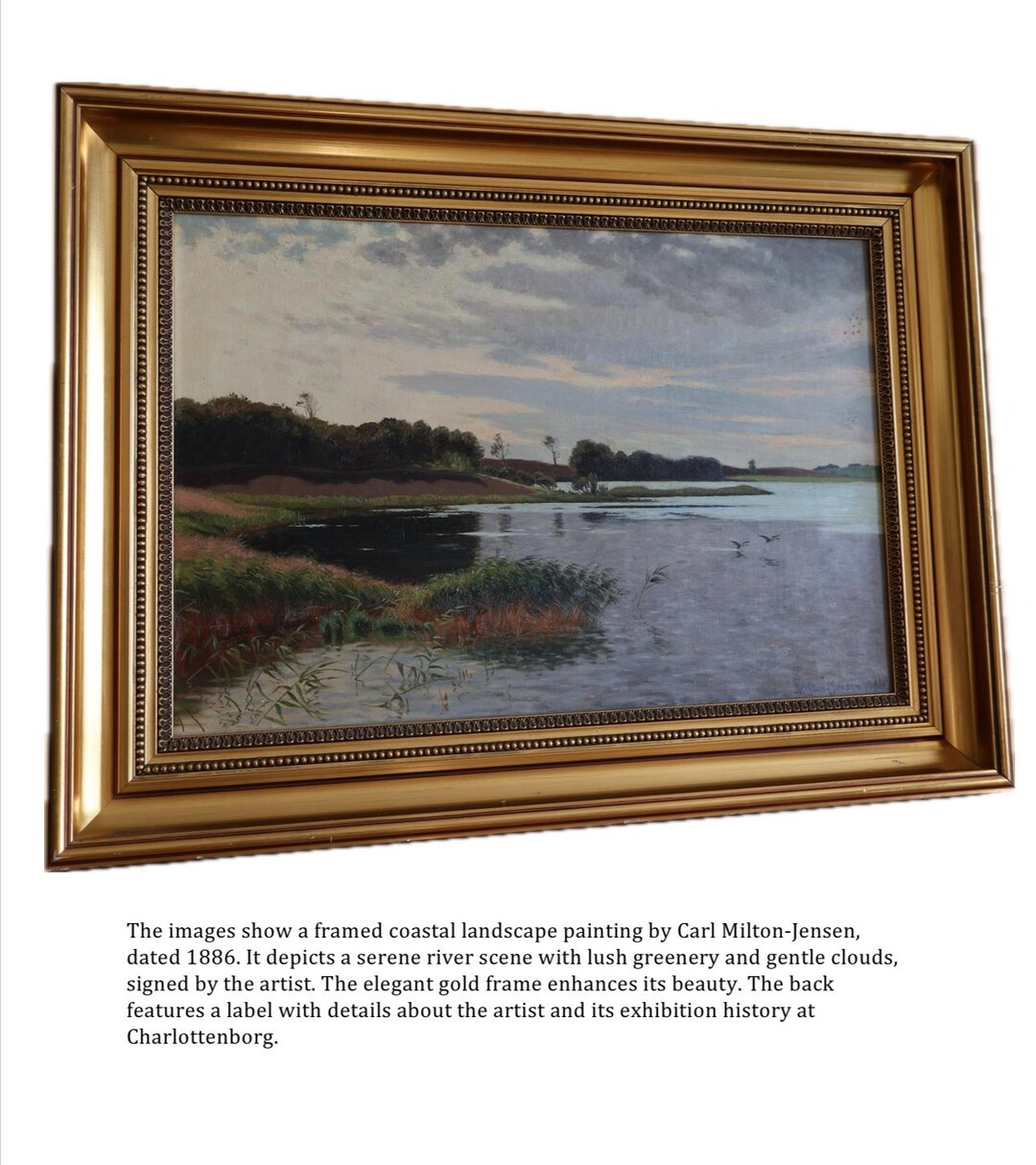 1886 Landscape Painting by Carl Milton-jensen - Etsy