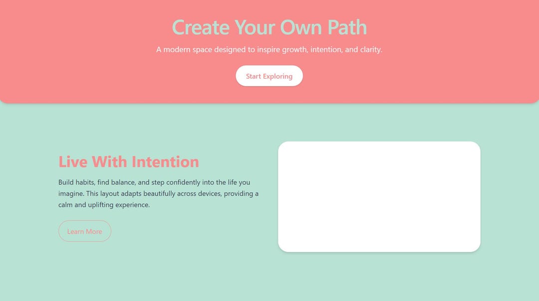 Inspirational Website Template • Modern Calm Pastel HTML Landing Page ...
