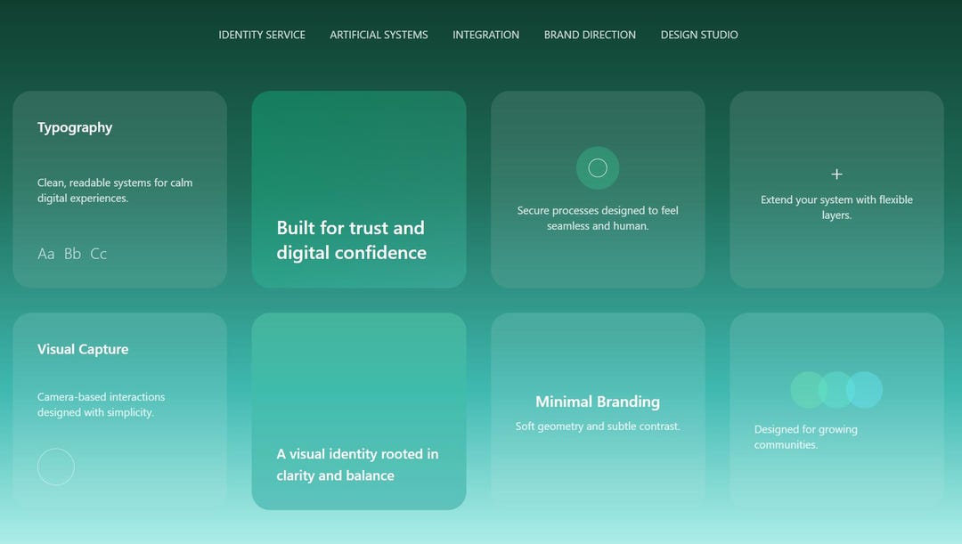 Modern Green UI Website Template – Minimal Digital Interface Design ...