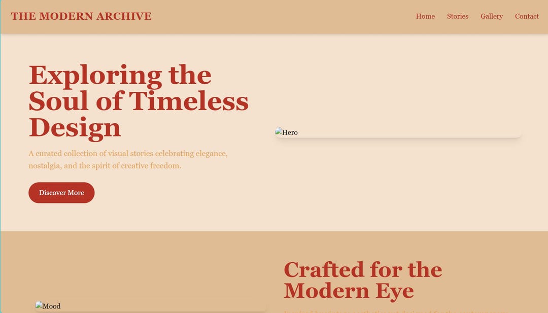 The Modern Archive Website Template | Elegant Vintage-inspired HTML ...