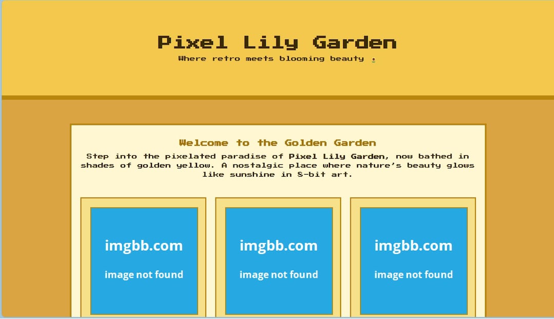 Pixel Lily Garden | Retro Aesthetic Website Template | 8-bit Nature ...