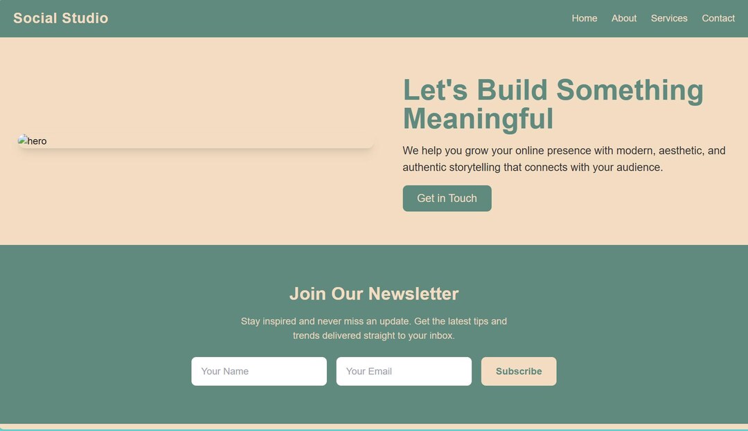 Social Studio Website Template | Modern HTML Design for Coaches ...