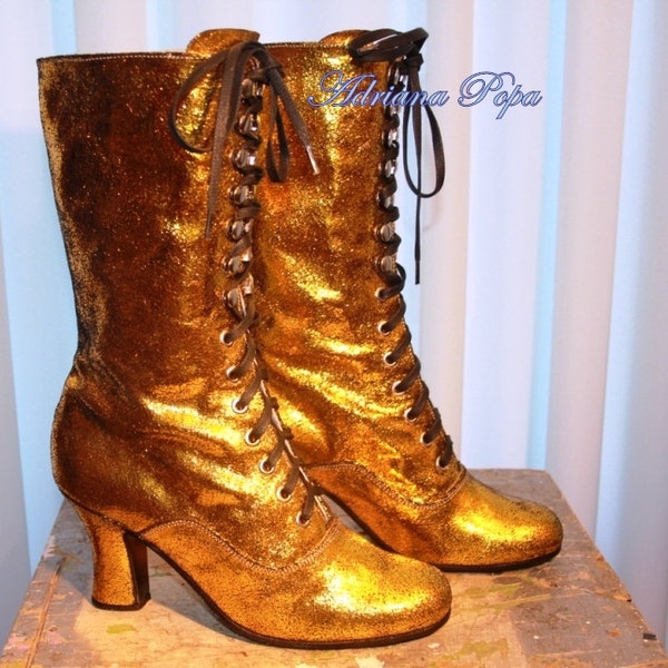 Gold Boots - Etsy