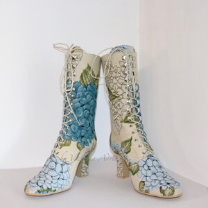 Brocade Boots , Eco Fabric Boots , Victorian Boots , Baroque Boots ...