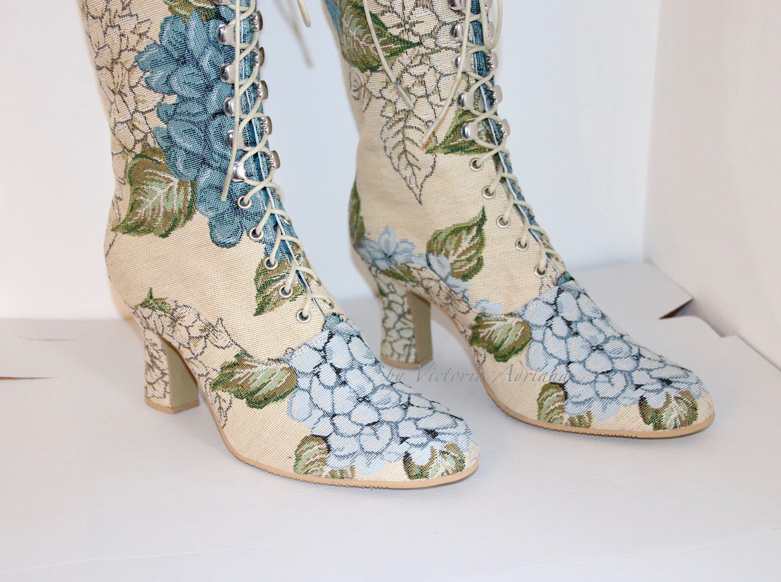 Brocade Boots Eco Fabric Boots Victorian Boots Baroque Boots | Etsy