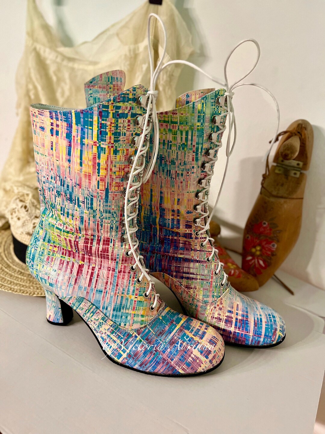 Leather Boots , Retro Style Boots , Regency Boots , Bridal Boots ...