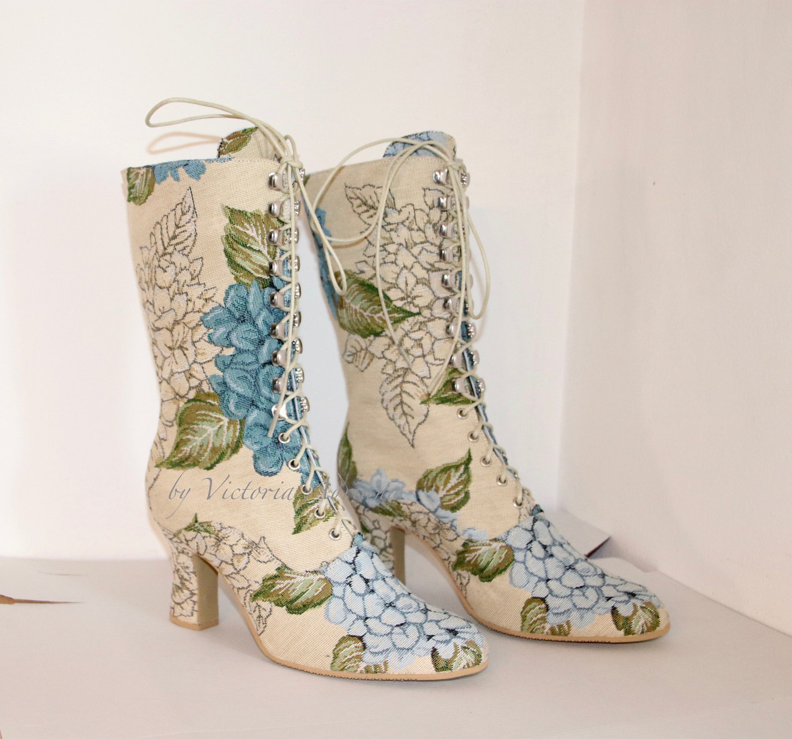 Brocade Boots Eco Fabric Boots Victorian Boots Baroque Boots | Etsy