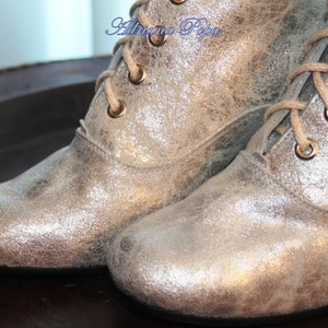 Shimmer Leather Boots Victorian Boots Wedding Boots Cosplay Boots ...