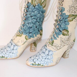 Brocade Boots , Eco Fabric Boots , Victorian Boots , Baroque Boots ...