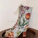 Flower Brocade Boots Baroque Boots Rococo Boots Ankle Lace up - Etsy