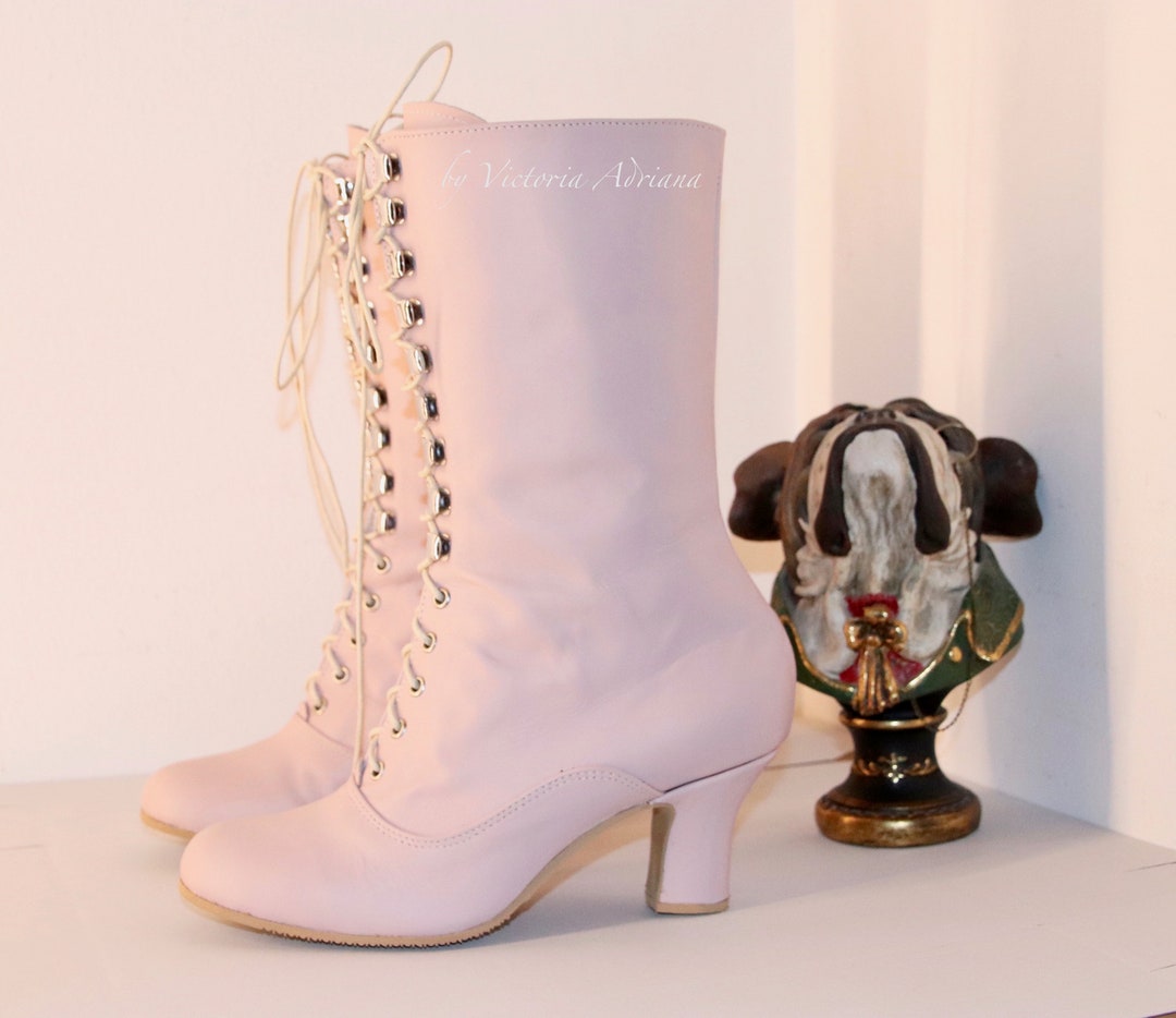 Blush Pink Boots , Dusty Pink Boots , Suede Leather Boots , Wedding ...