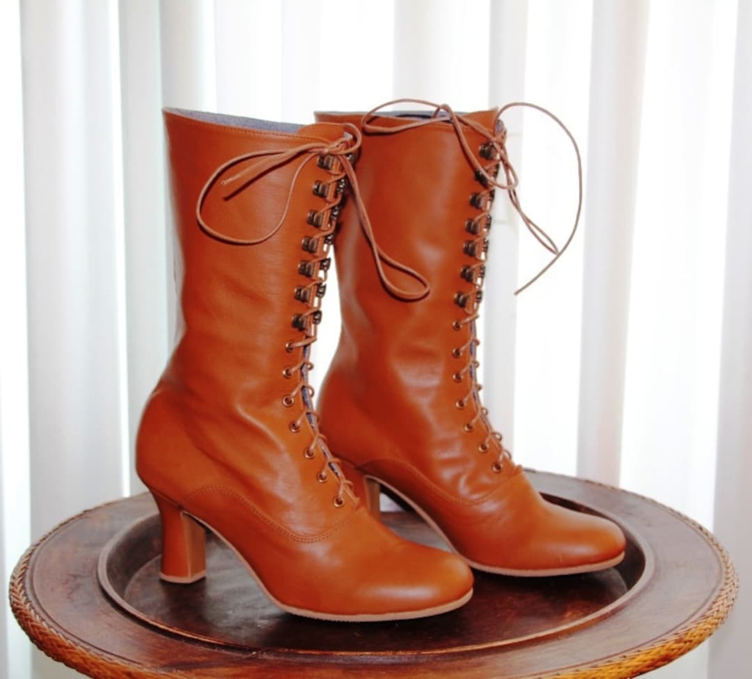 Rooibos Tea Boots , Leather Boots , Victorian Boots , Ankle Boots ...