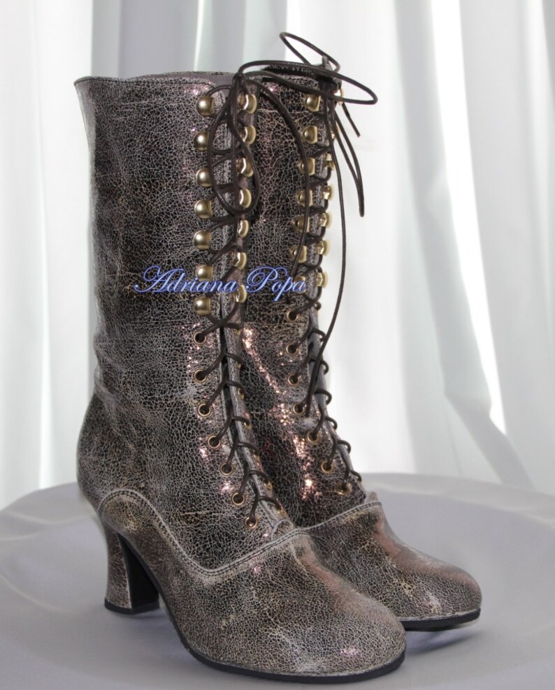 Worn leather Boots Steampunk boots Goth Boots Punk Boots | Etsy