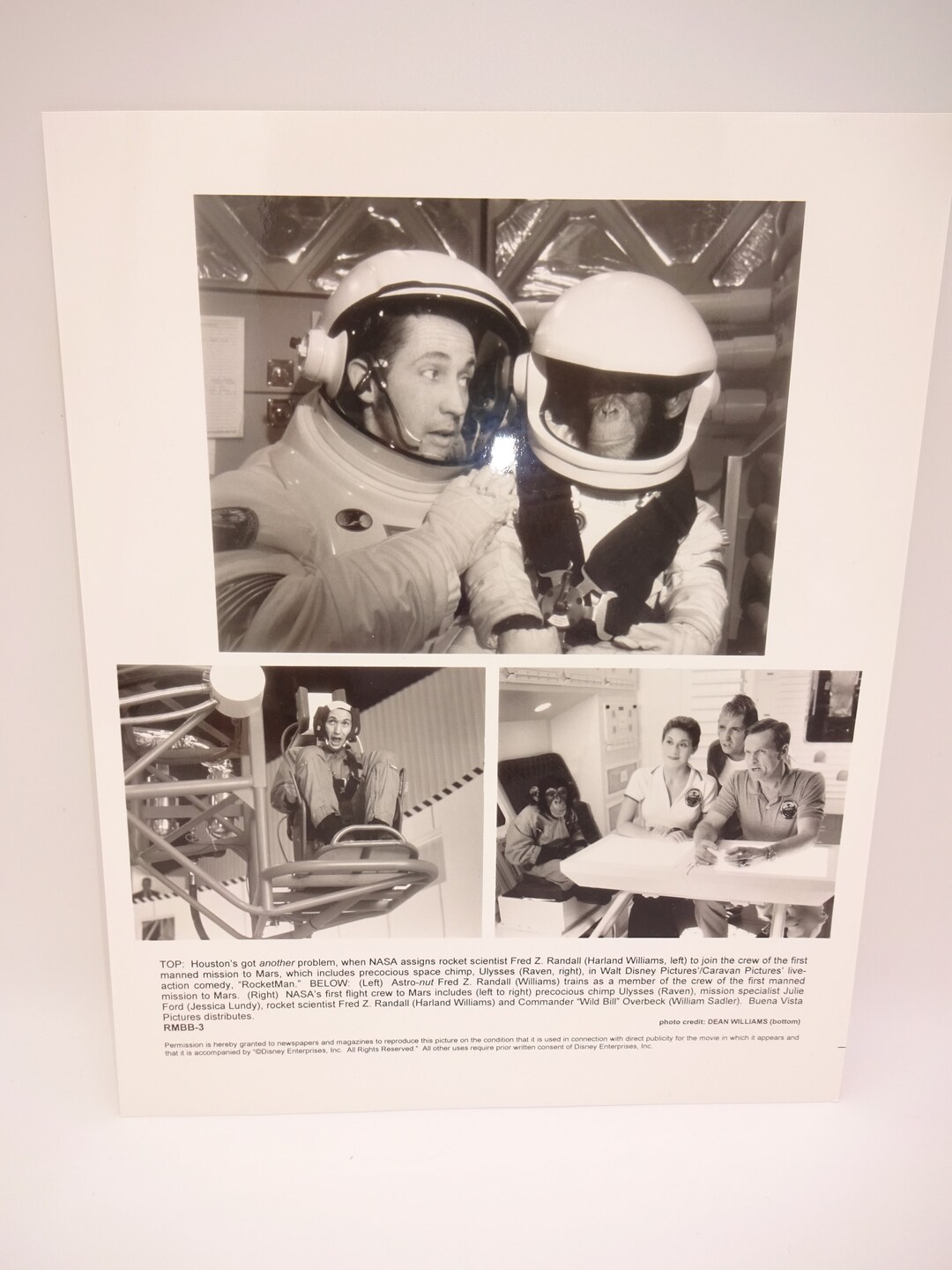 Vintage 1990s Disney Rocketman Movie Promo Photo Harland Williams 8" X ...