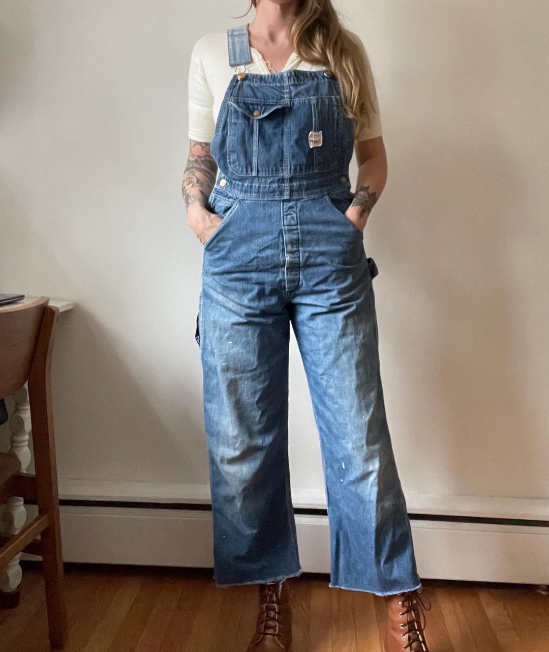 1950s 50s Pointer Brand Low Back Overalls With Raw Hem 30 Waist - Etsy