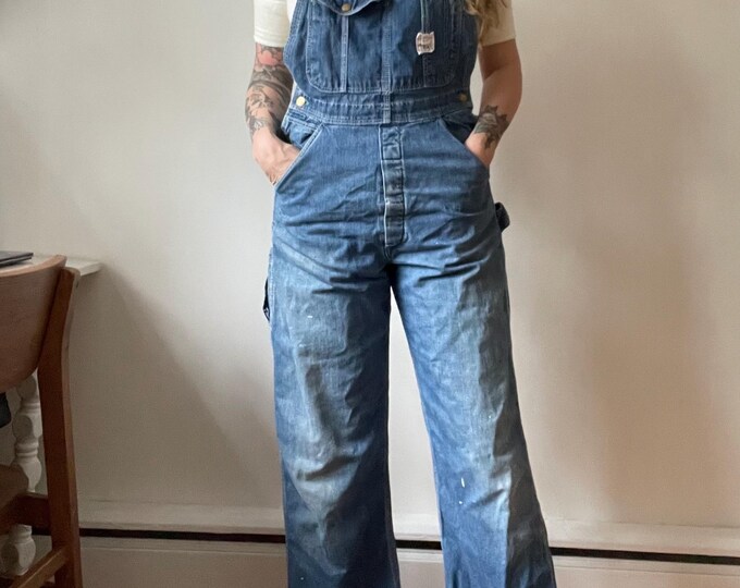 1950s 50s Pointer Brand Low Back Overalls With Raw Hem 30 Waist - Etsy
