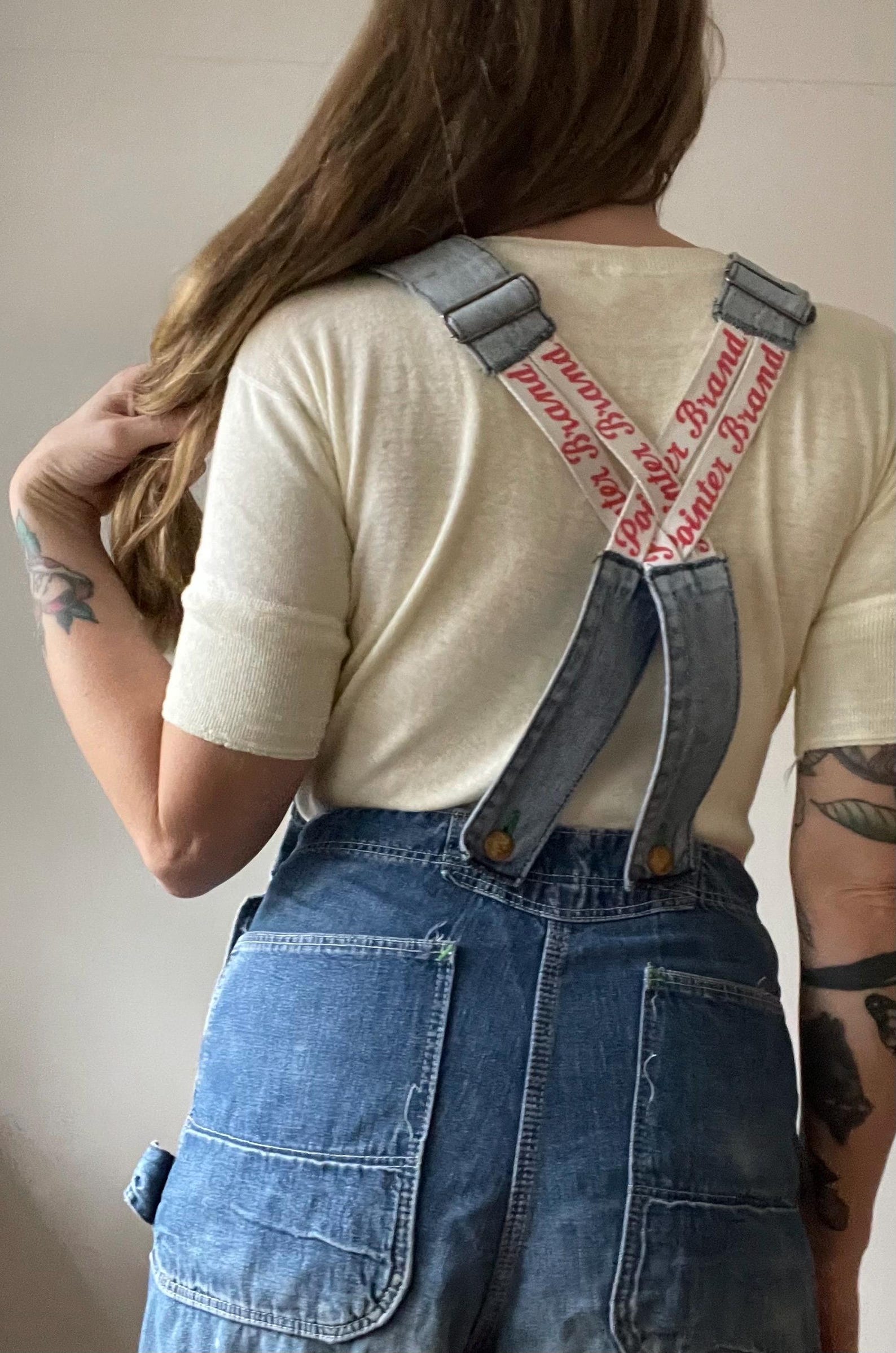1950s 50s Pointer Brand Low Back Overalls With Raw Hem 30 Waist - Etsy