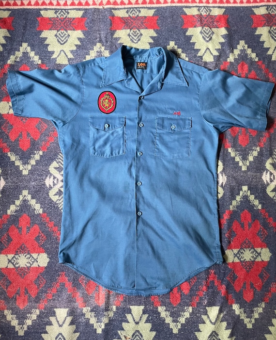 1970s 70s Stroh’s Lee chainstitched work shirt 15 15 … - Gem