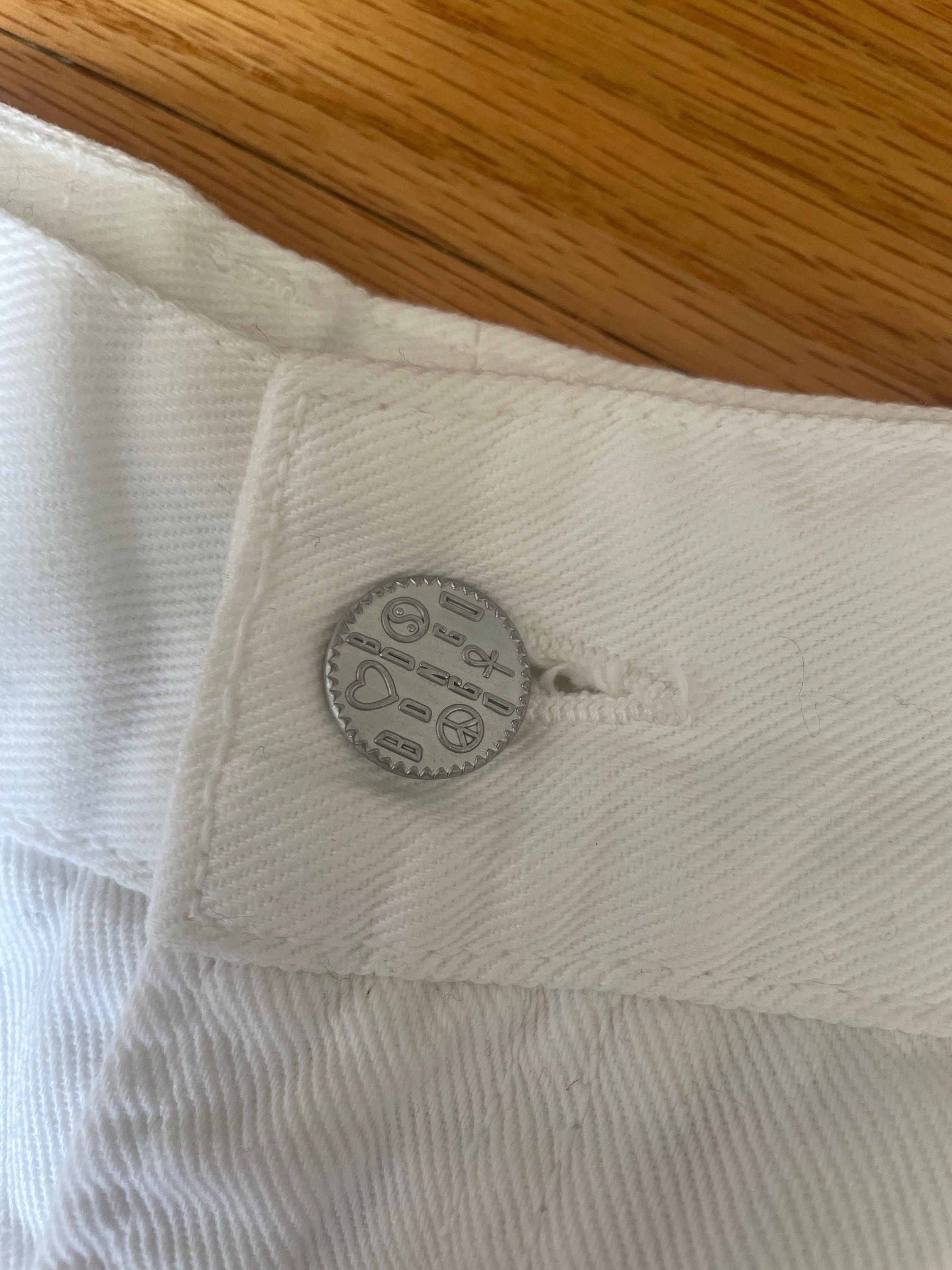 1980s 80s Bongo White High Rise Jeans Slim Tapered Leg 28 X 27 - Etsy