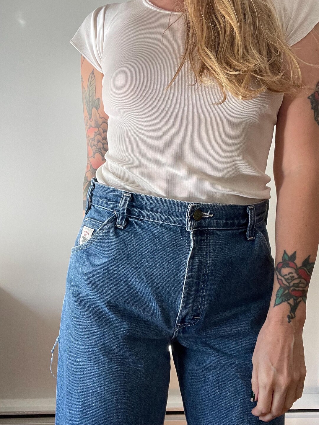 1990s 90s Pointer Brand Carpenter Jeans High Rise Wide Leg 30 X 30 - Etsy