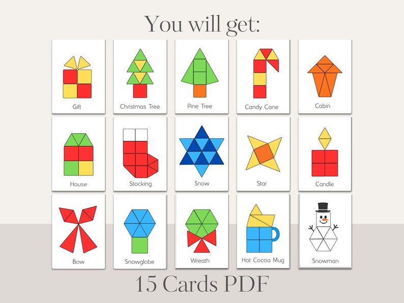 Winter Magnetic Tiles Puzzle Printable | Montessori Fine Motor ...