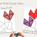 Heart Magnetic Tiles Shape Puzzle | Valentine Montessori Material ...