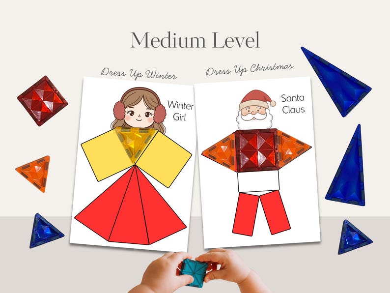 Magnetic Tiles Dress up Bundle | Christmas and Winter Activities ...