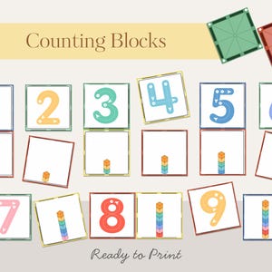 Fall Counting Number Matching Game: Autumn Magnetic Tile Toppers ...