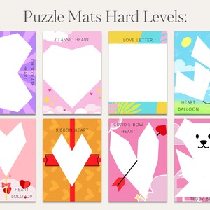 Heart Magnetic Tiles Shape Puzzle | Valentine Montessori Material ...