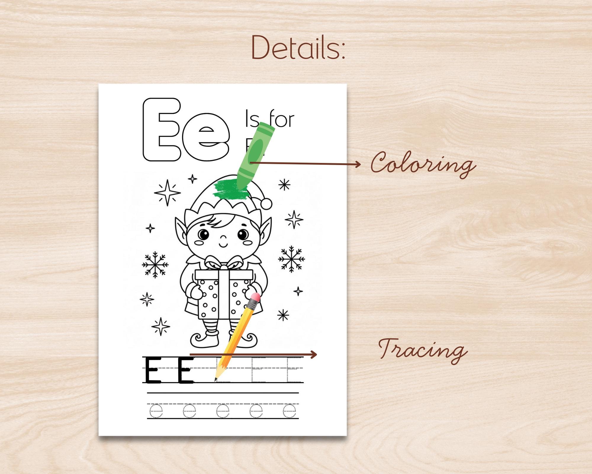 Winter Alphabet Coloring Pages A–Z | Montessori Handwriting Practice ...