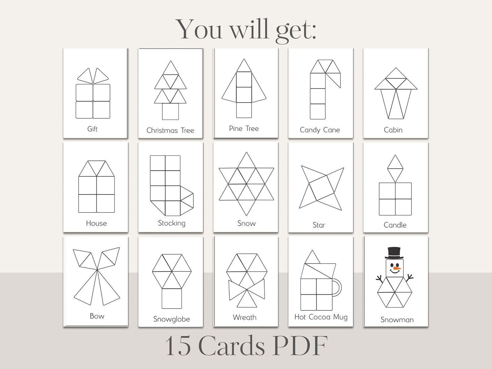 Winter Magnetic Tiles Puzzle Printable | Montessori Fine Motor ...