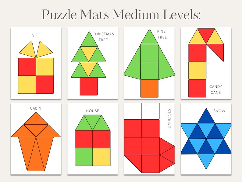Winter Magnetic Tiles Puzzle Printable | Montessori Fine Motor ...