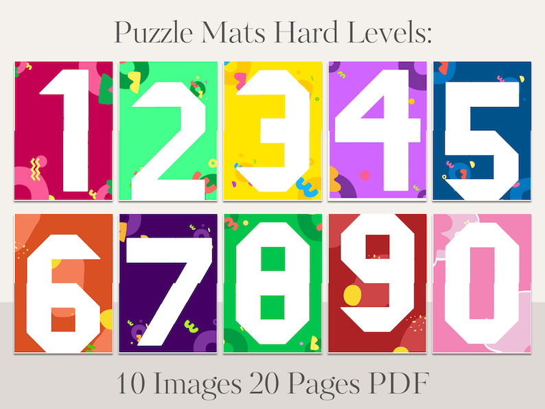 Magnetic Tiles Numbers Puzzle Mats & Cards – Montessori Fine Motor ...