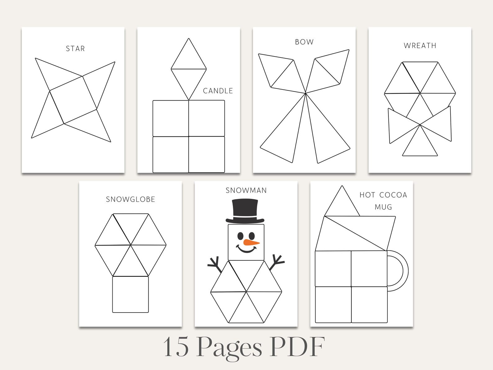 Winter Magnetic Tiles Puzzle Printable | Montessori Fine Motor ...