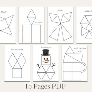 Winter Magnetic Tiles Puzzle Printable | Montessori Fine Motor ...