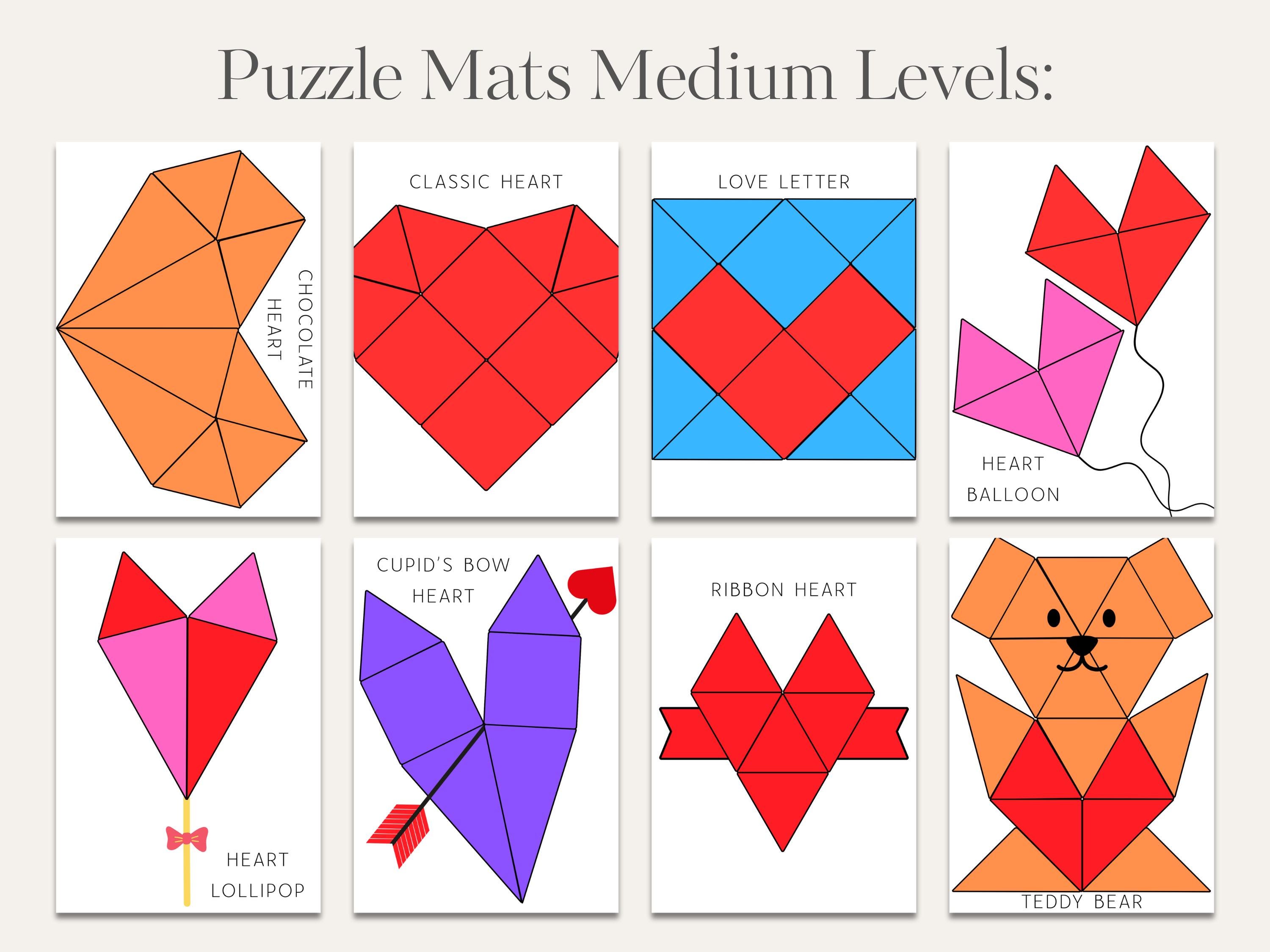 Love & Heart Magnetic Tiles Puzzle | Montessori Material for Preschool ...