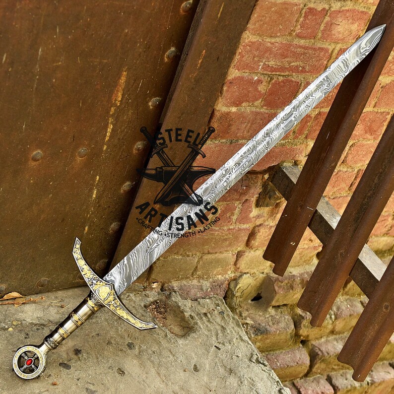 ROBIN HOOD SWORD Damascus Steel Personalized Knight Templar Swords ...